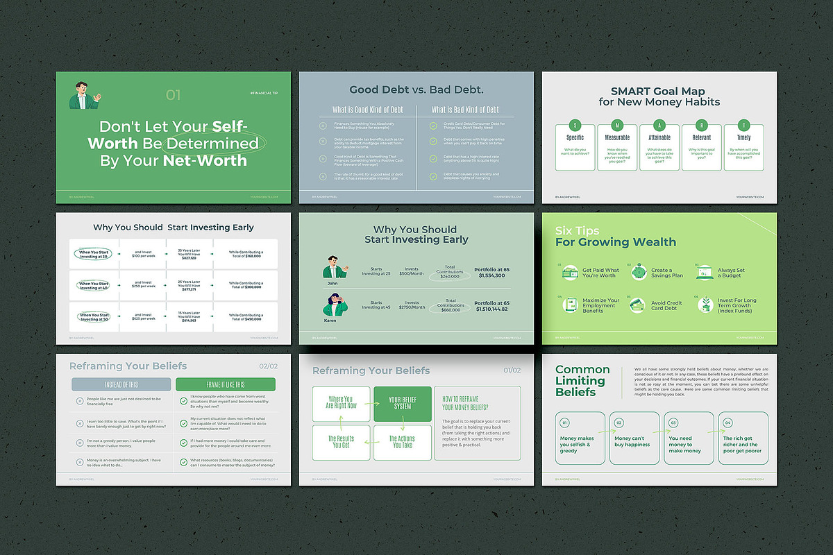 Financial Freedom Slide Deck CANVA, a Presentation Template by AndrewPixel