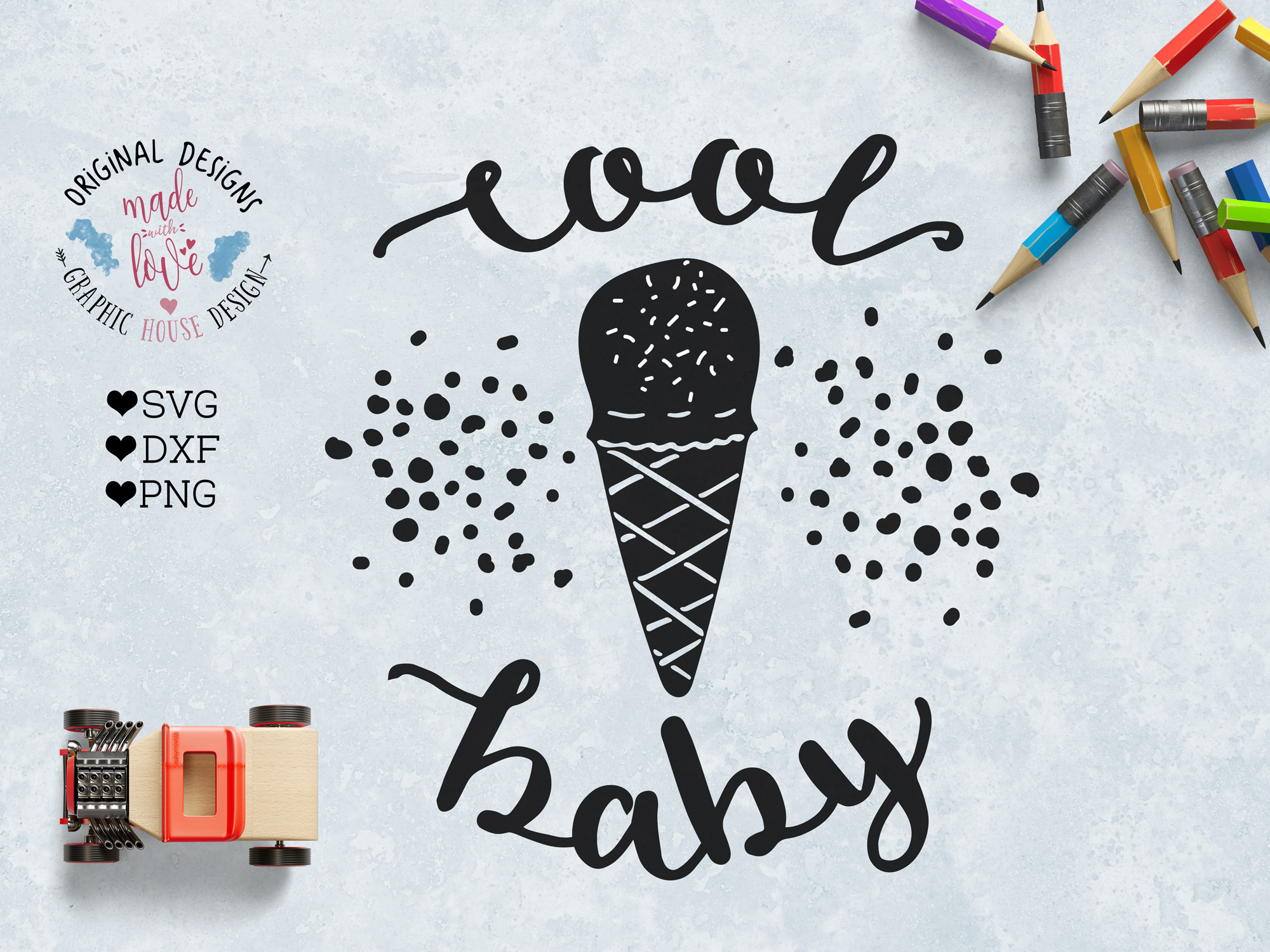 Cool Baby SVG Cutting File, an Object Graphic by Graphic House Design P.C