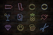 Neon Sign Vector Elements, an Icon by Medialoot