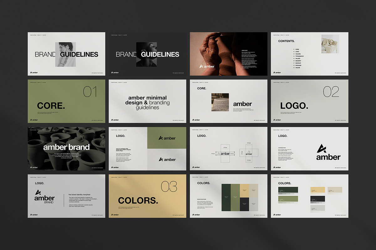 Amber | Brand Guidelines, a Presentation Template by creathrivestudio