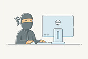 Ninja Developer, an Illustration by Vector Kitchen by Zoljo
