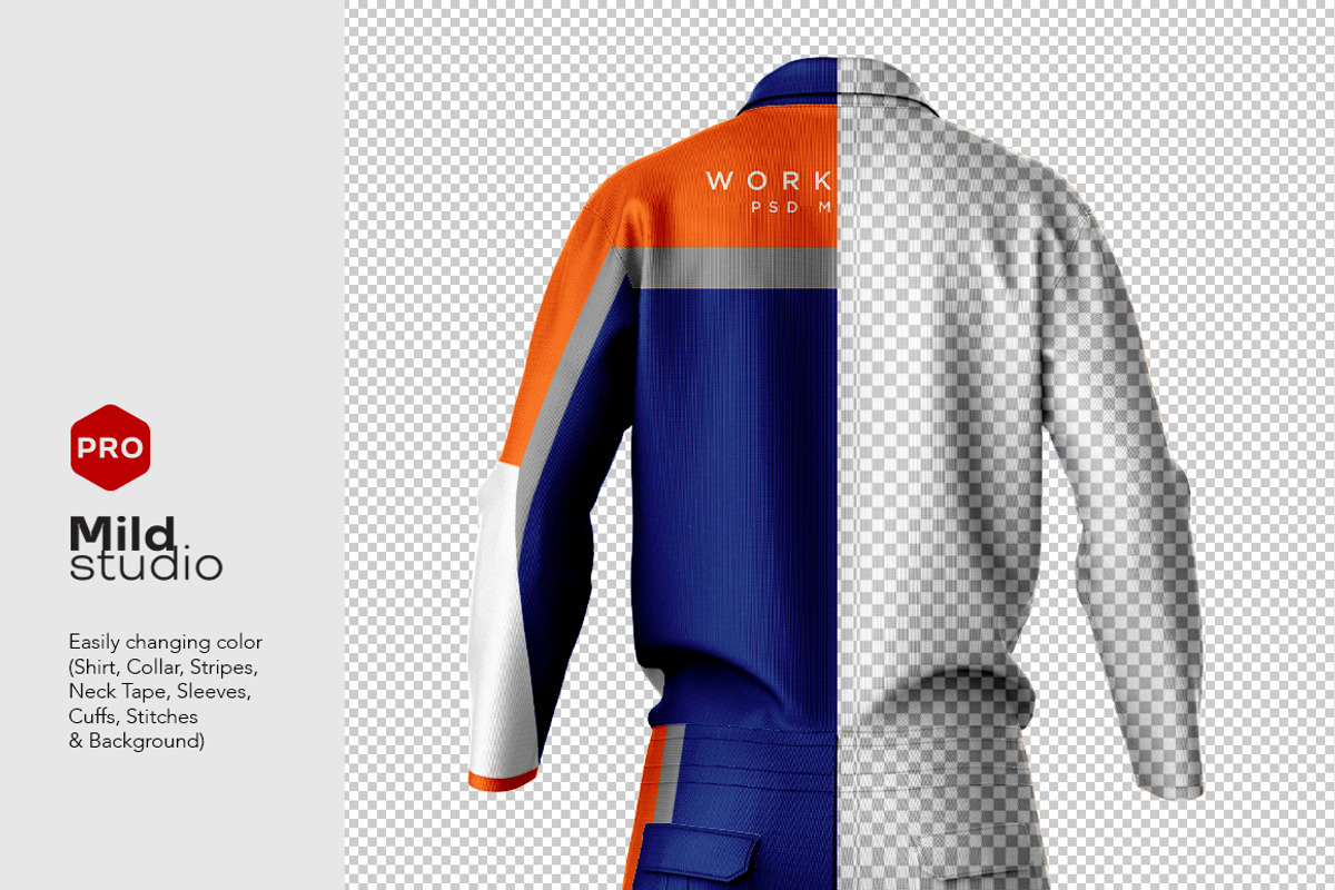 Worker Uniform Mockup, a Hoody Mockup by Mildstudio