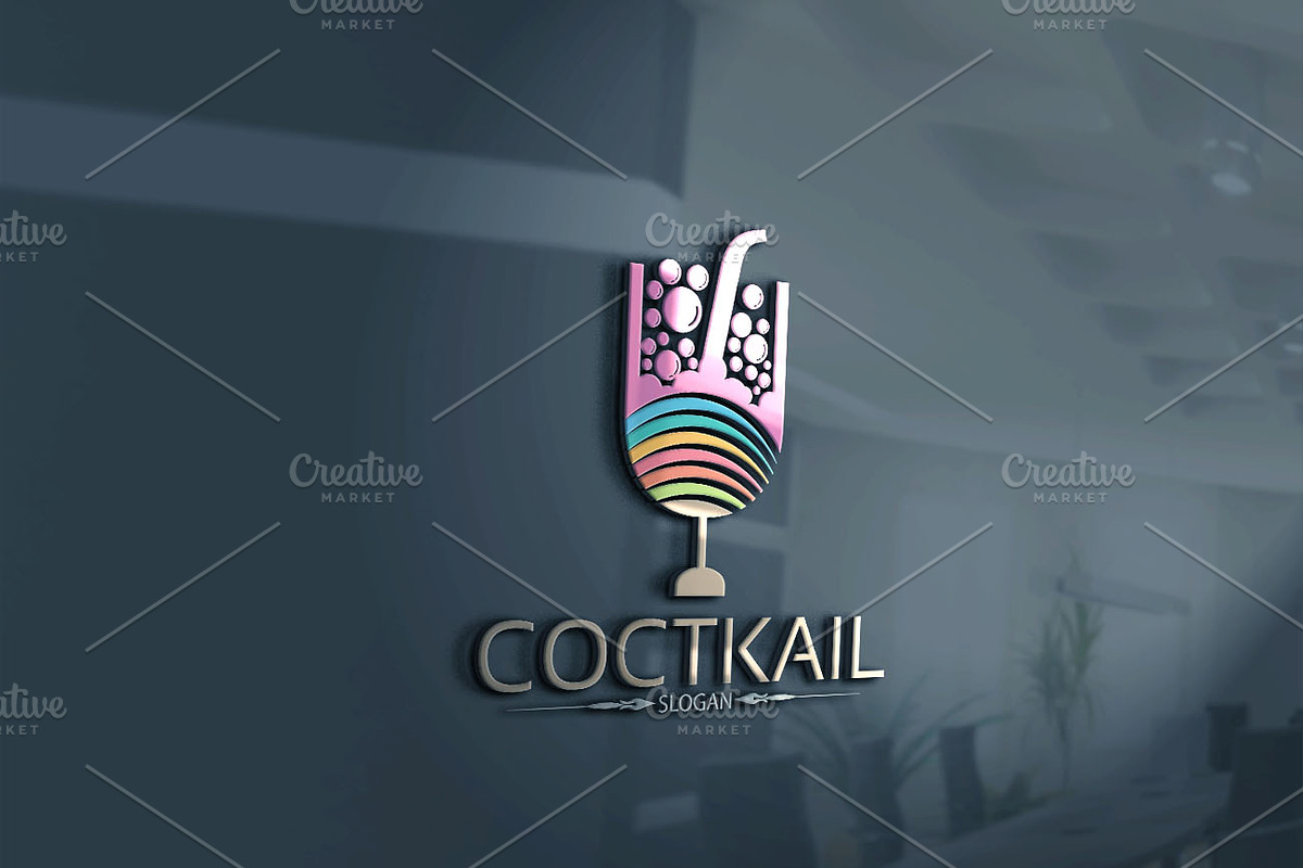 Cocktail logo, a Branding & Logo Template by Josuf Media
