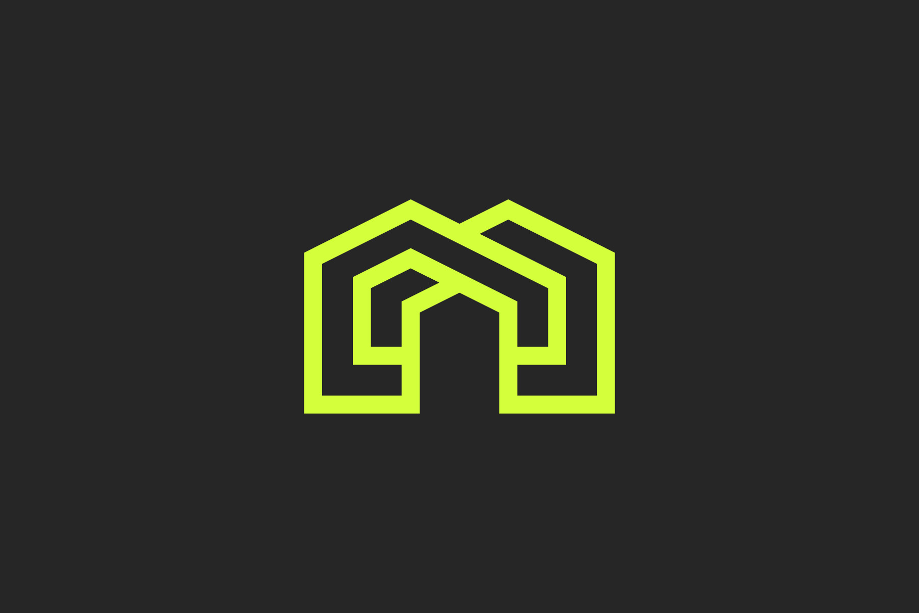 letter M house architectural logo, a Branding & Logo Template by ...