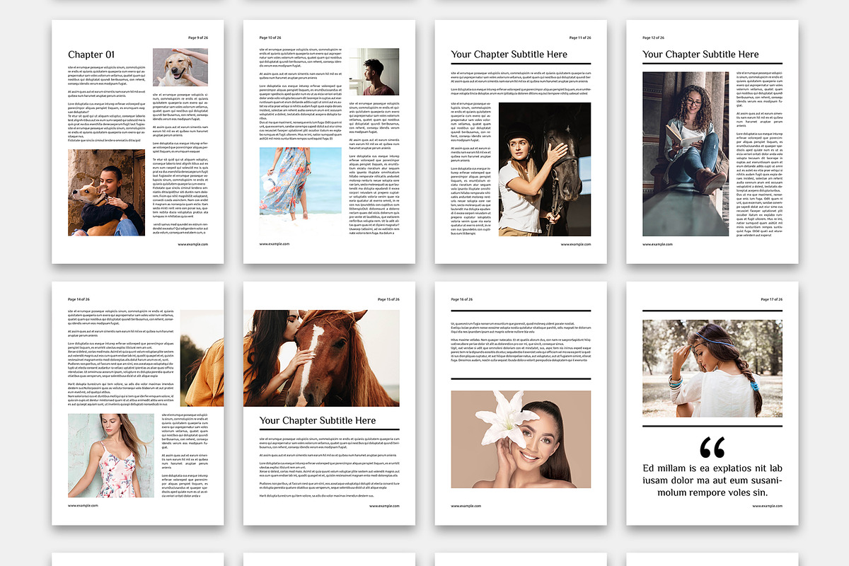 Minimalist E-Book Workbook Template