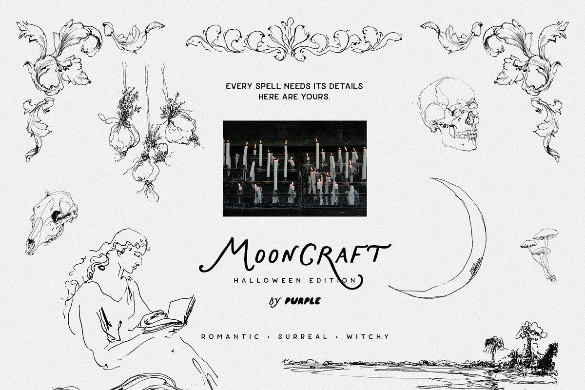 MoonCraft: Witchy & Surreal, a Decorative Illustration by Purple