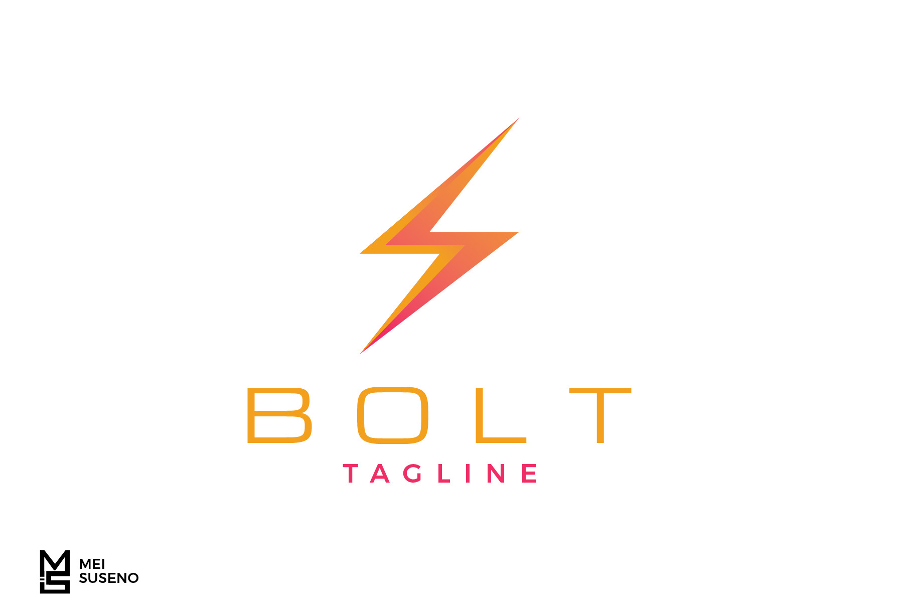 bolt logo template, a Branding & Logo Template by meisuseno
