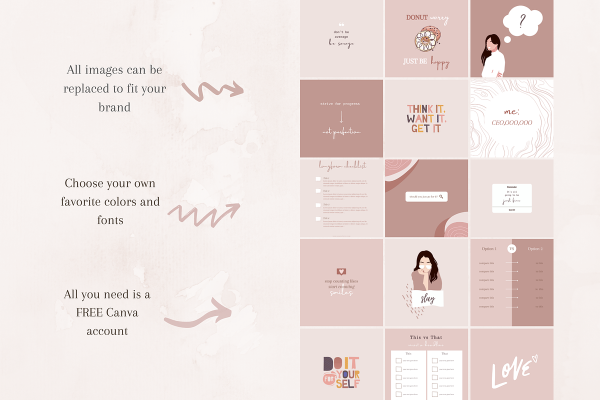 Instagram Bundle - Canva Templates, a Social Media Template by ...
