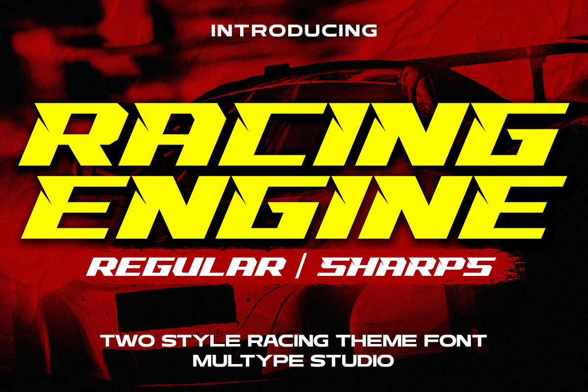 Racing Engine Race Sport Font | Creative Market