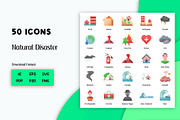 Icon Pack: 50 Natural Disaster Icons, an Icon by soglamun