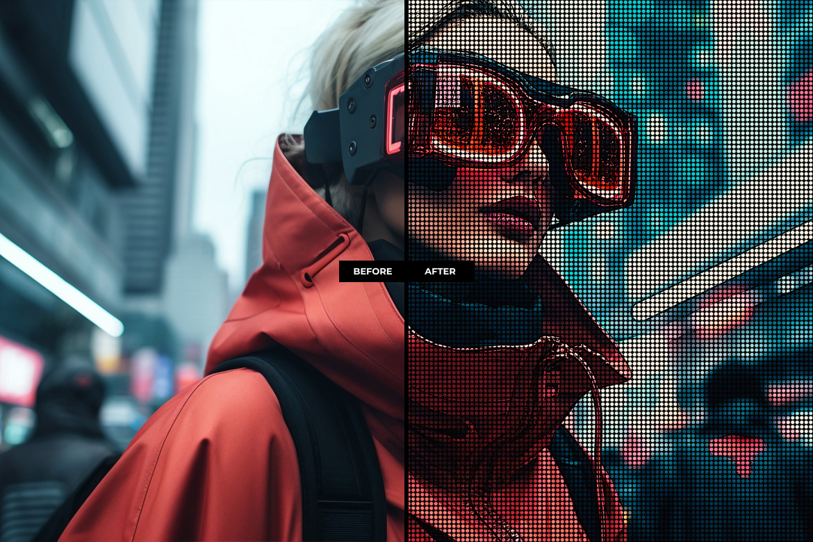 Dotted Screen Photo Effect, a Layer Style Add-On by iDoodle Studio