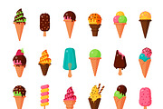Sweet cartoon cold ice cream vector | Food Illustrations ~ Creative Market