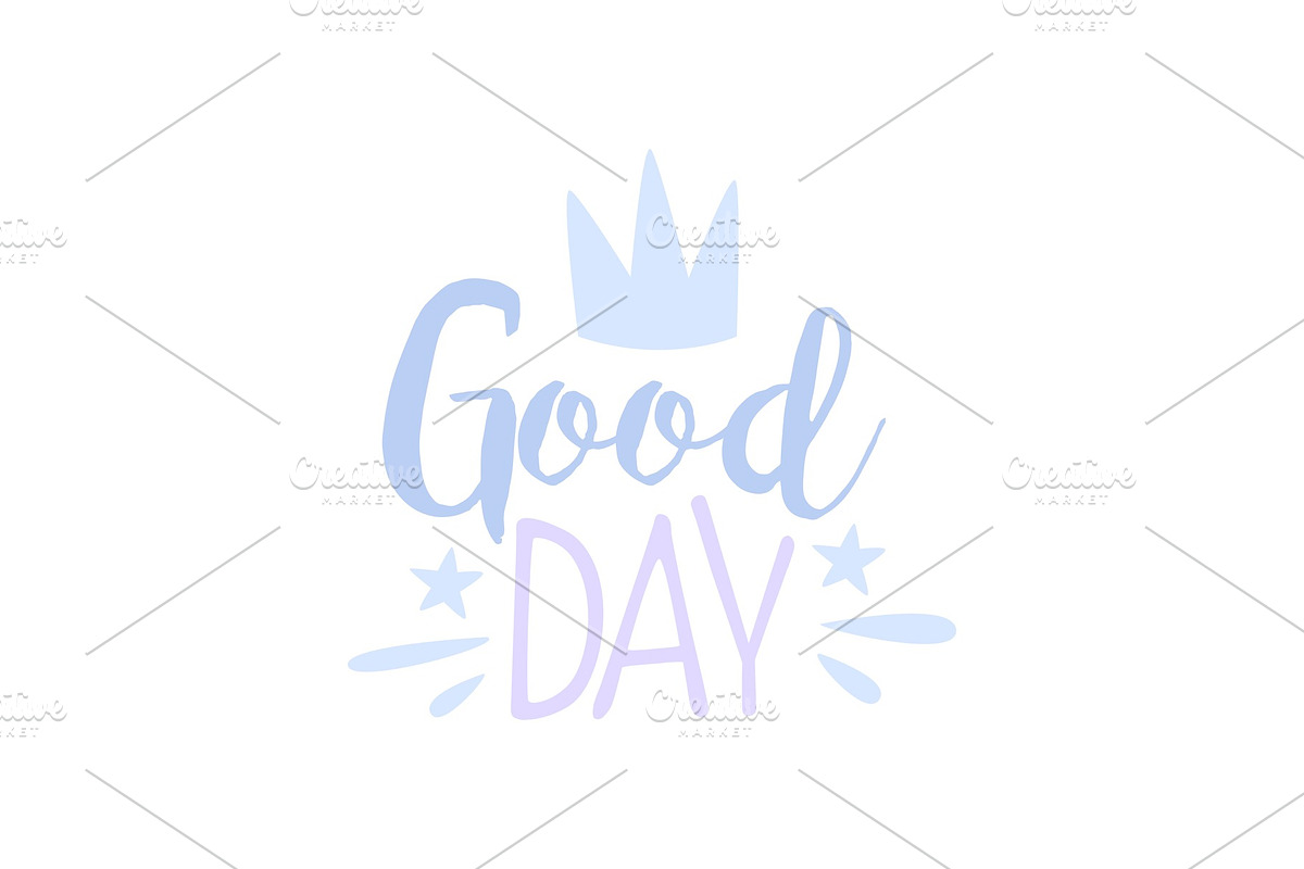 Good Day, positive quote, hand, a Decorative Illustration by TopVectors ...