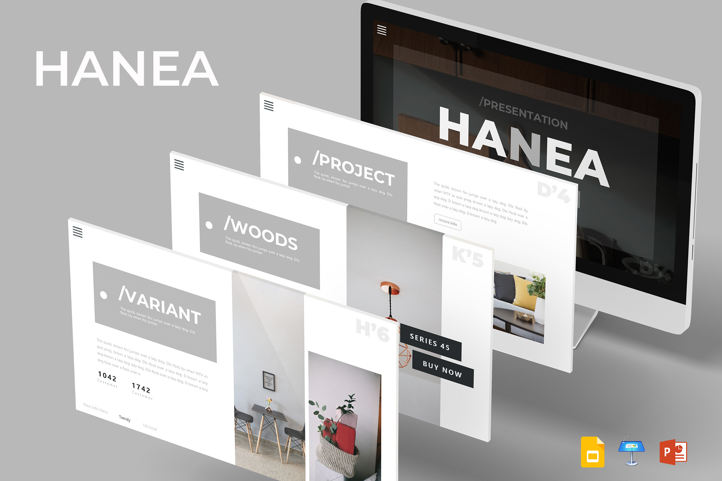 Hanea - Presentation Template, a Presentation Template by AQR Studio