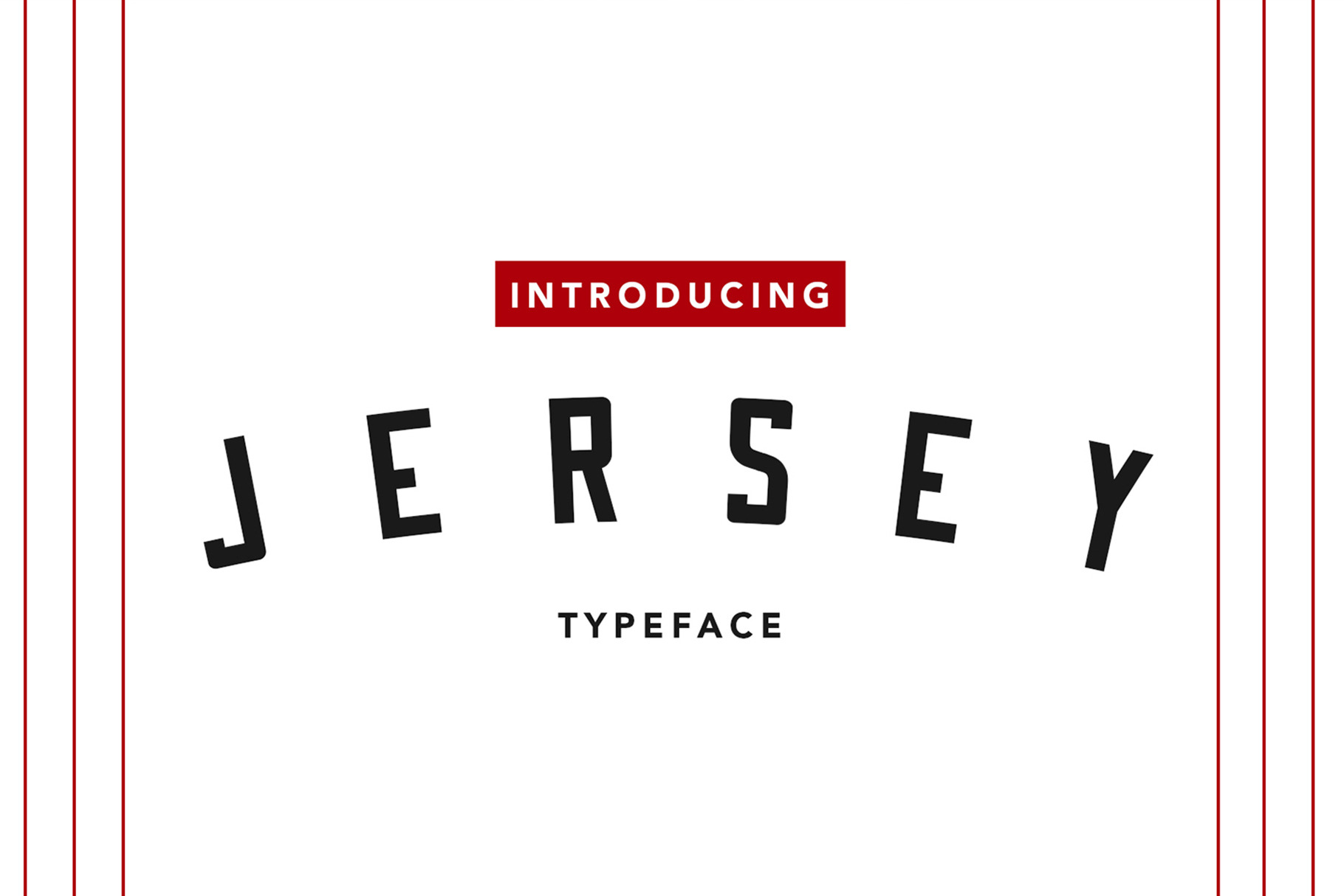 Jersey Typeface, a Font by thedesignshark | Creative Market