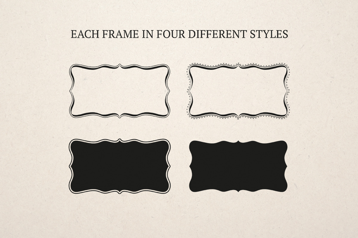 Label & Frame Shapes - Ai, EPS & PNG, an Object Graphic by Studio W&W