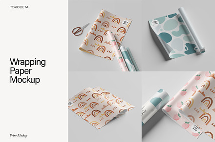 Wrapping Paper Mockups, a Product Mockup by ZippyPixels