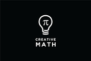 Light Bulb Math symbol numeric logo, a Branding & Logo Template by Enola99d