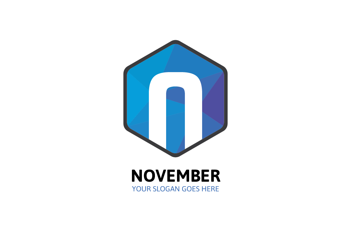 Hexagon November Logo - Letter N, a Branding & Logo Template by MLJ studios