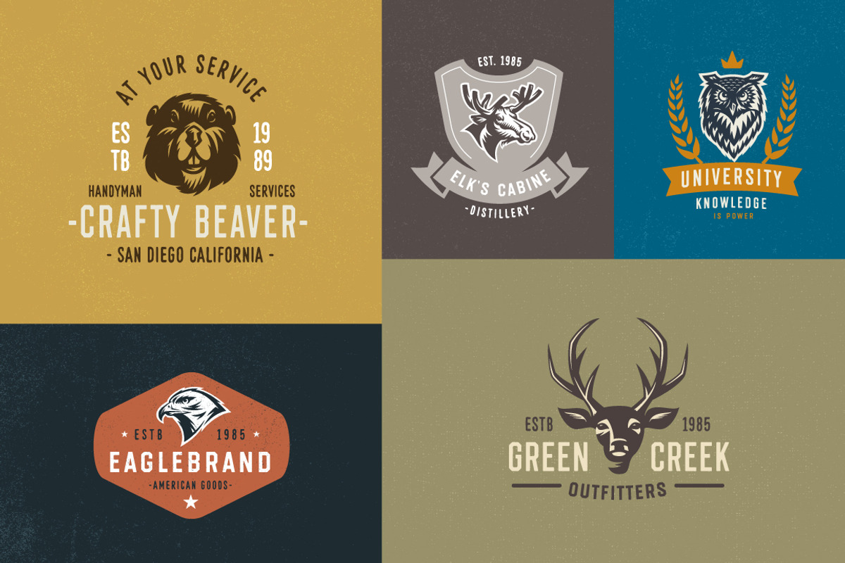 Animals Marks & Badges Bundle, a Branding & Logo Template by Tortugastudios
