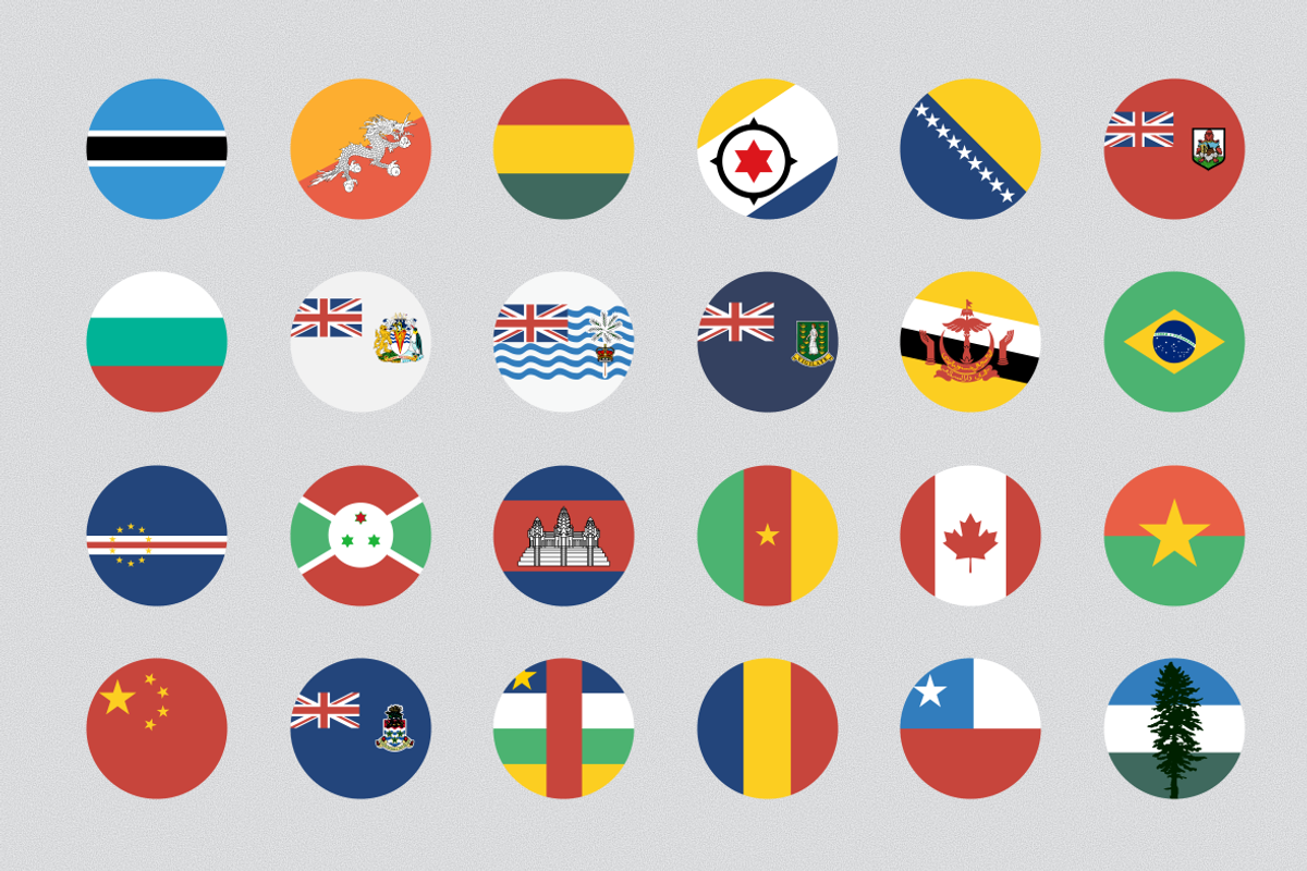 255 Flat & Vector Circular Flag