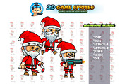 Santa 2D Game Sprites, an Illustration by DionArtworks | Creative Market