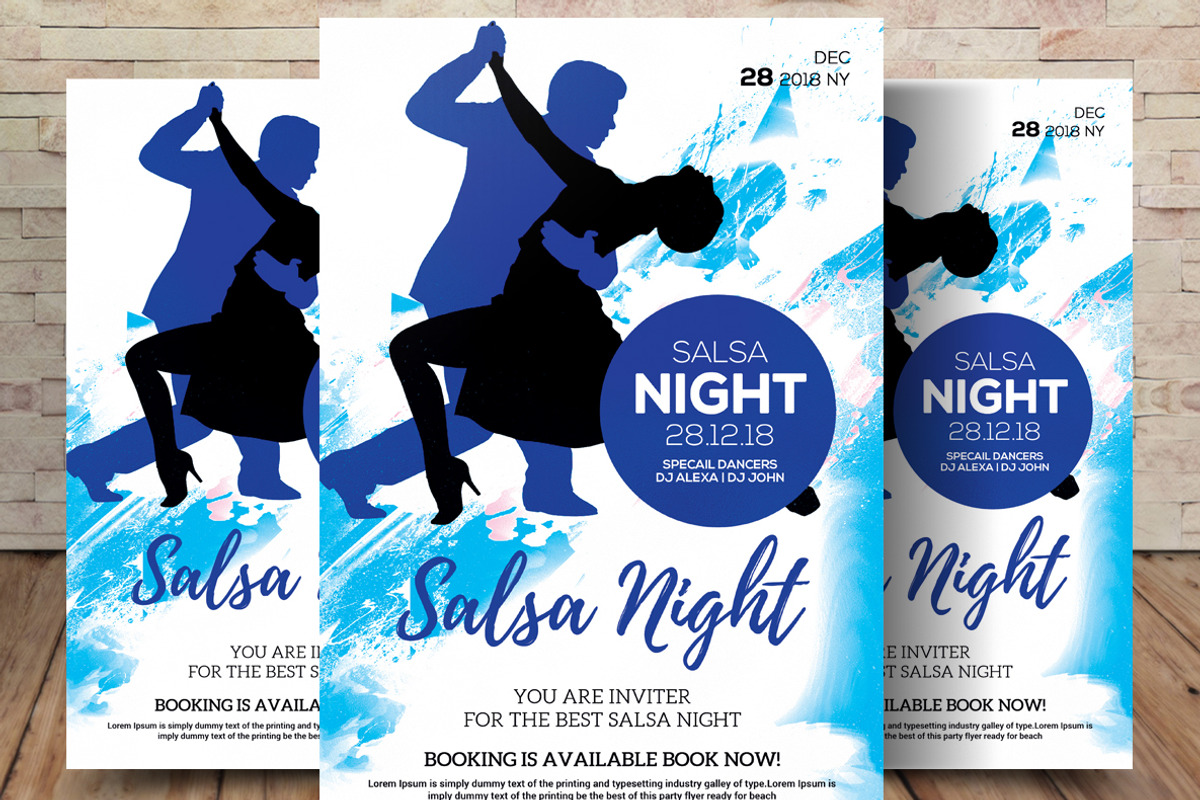Salsa Night Party Flyer, a Flyer Template by graphicforest