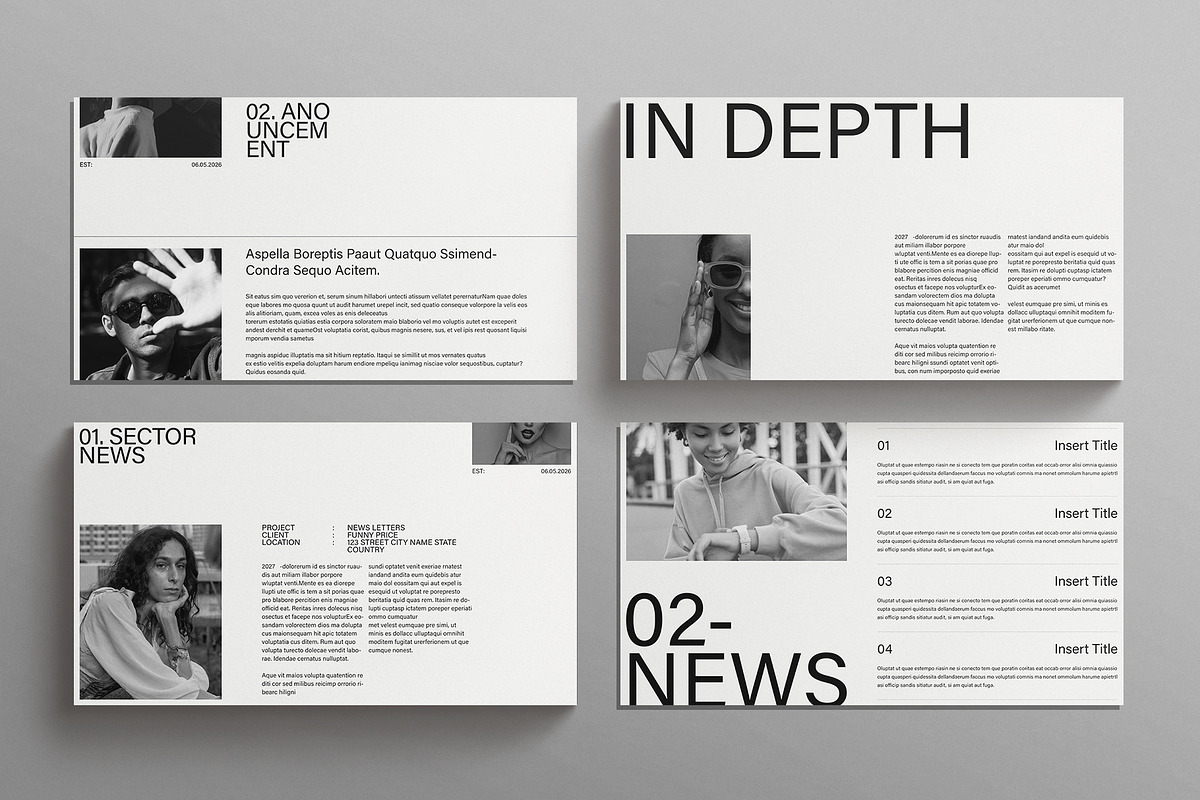 Newsletter Presentation Template, a Presentation Template by E-Type