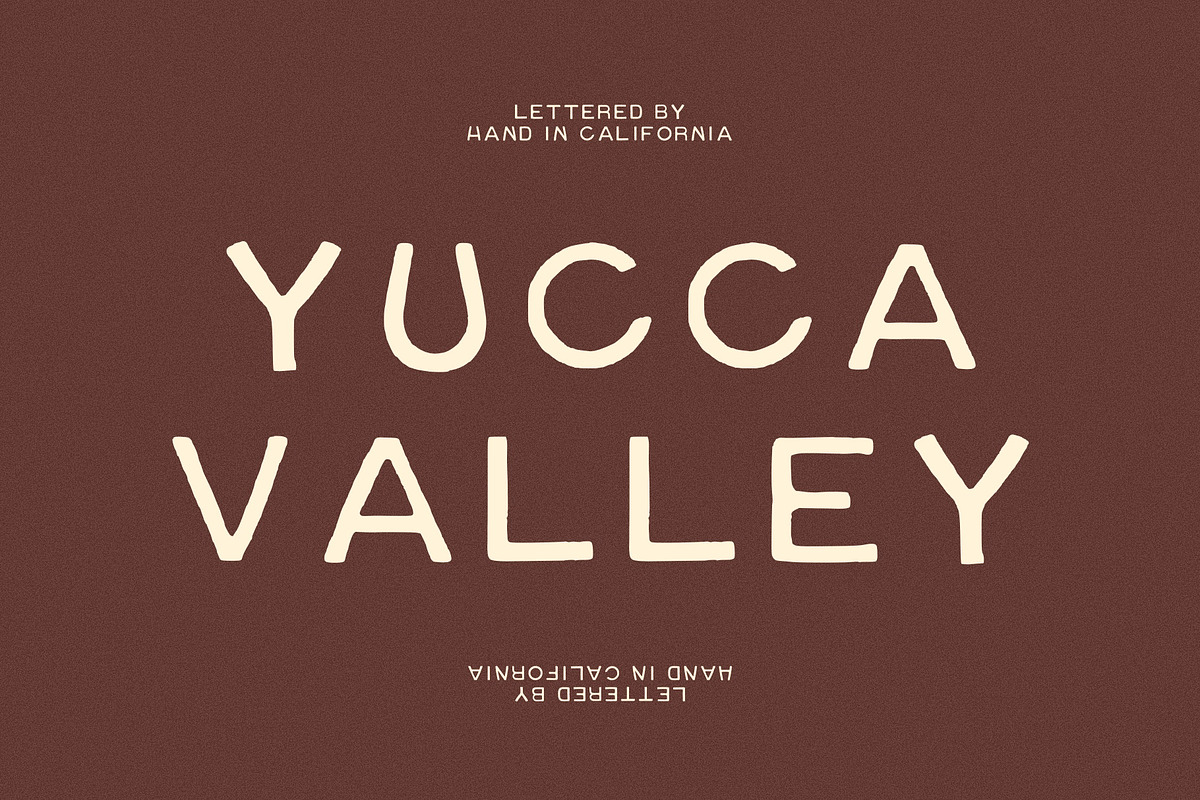 Yucca Valley | Hand drawn font