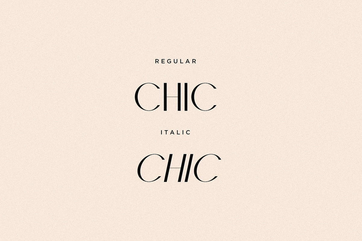 Chic - Elegant & Modern Sans Serif, a Sans Serif Font by Mikhail Fukurou