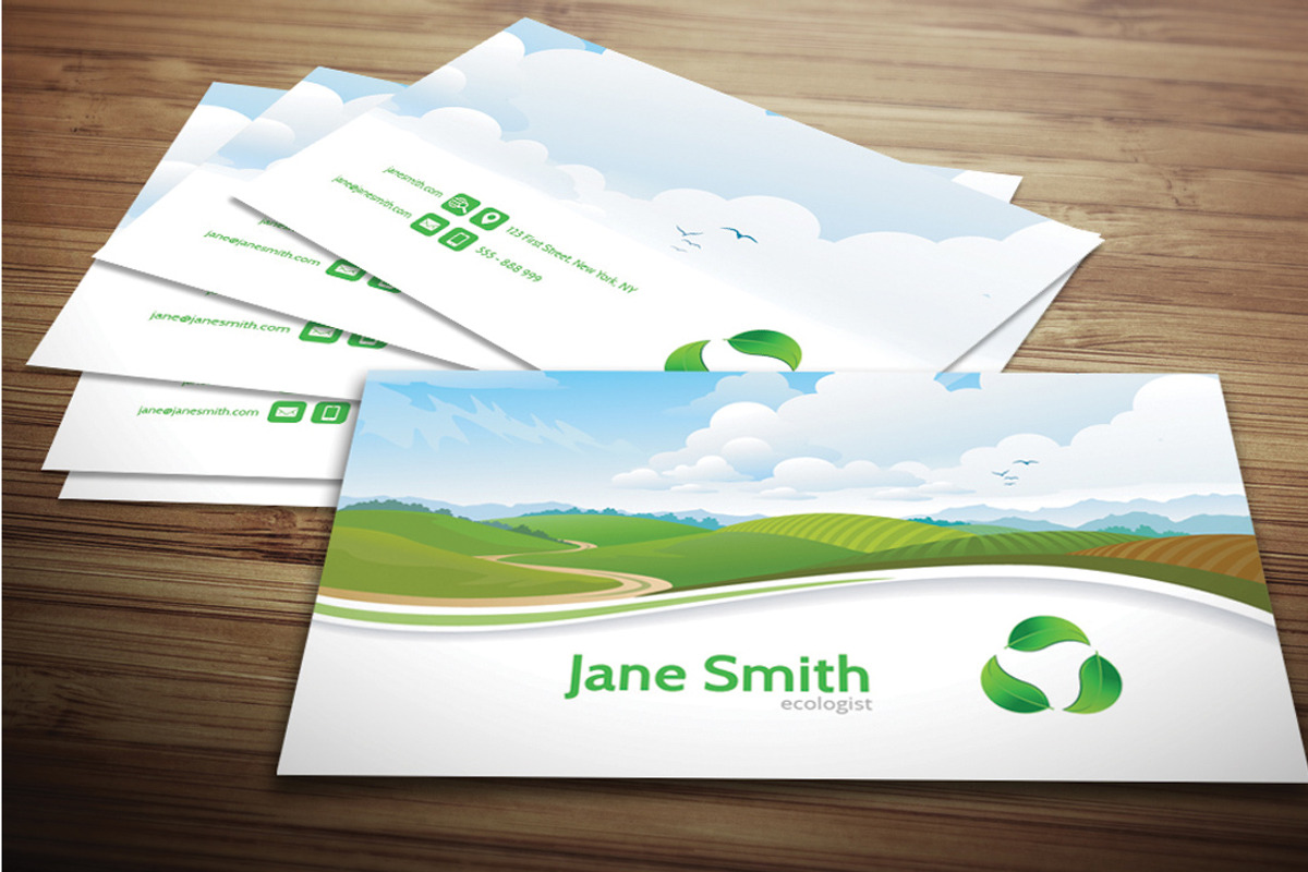 Ecology Business Card, a Business Card Template by Crazyleaf
