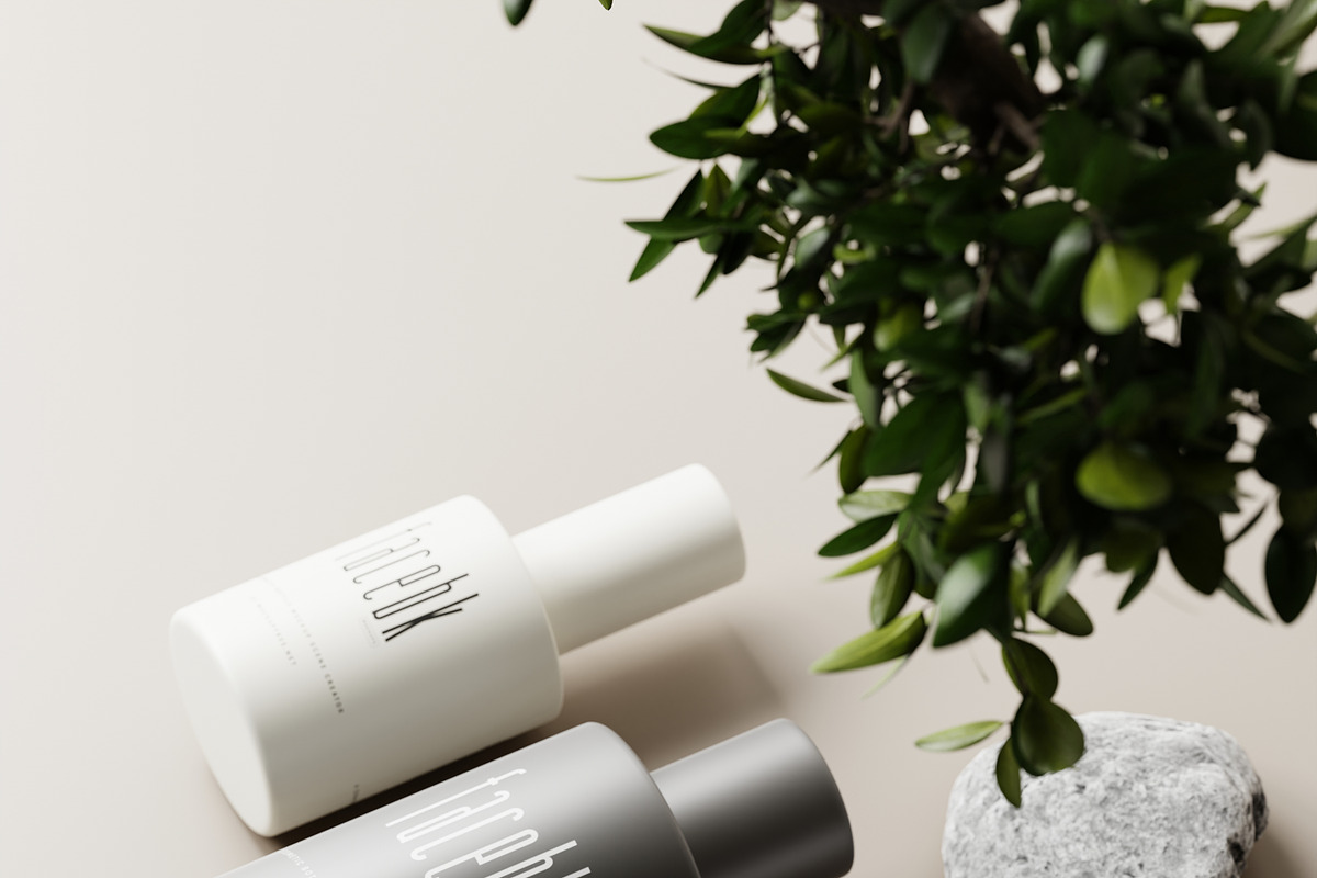 FaceBK - Cosmetic Mockup Kit, a Packaging Mockup by MockupFree.Net