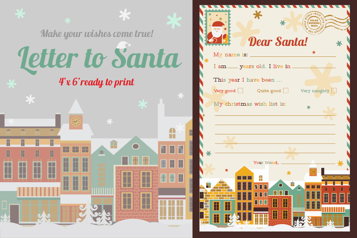 Letter to Santa, a Flyer Template by Alena