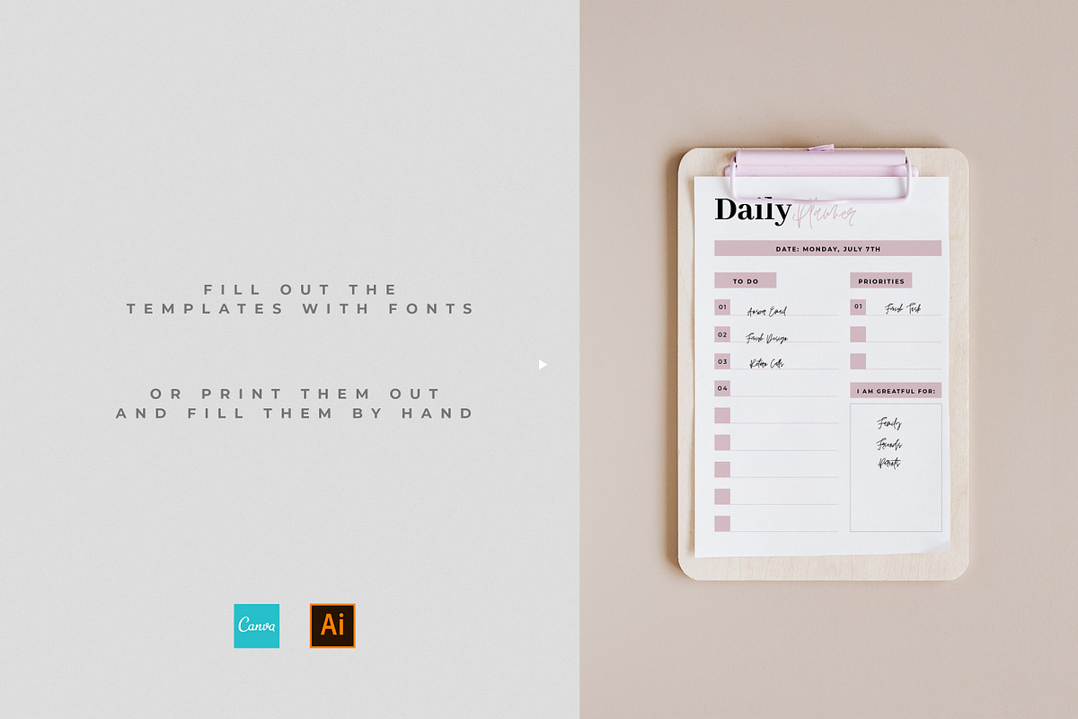 CANVA To-Do Lists & Planners Bundle, a Presentation Template by AndrewPixel