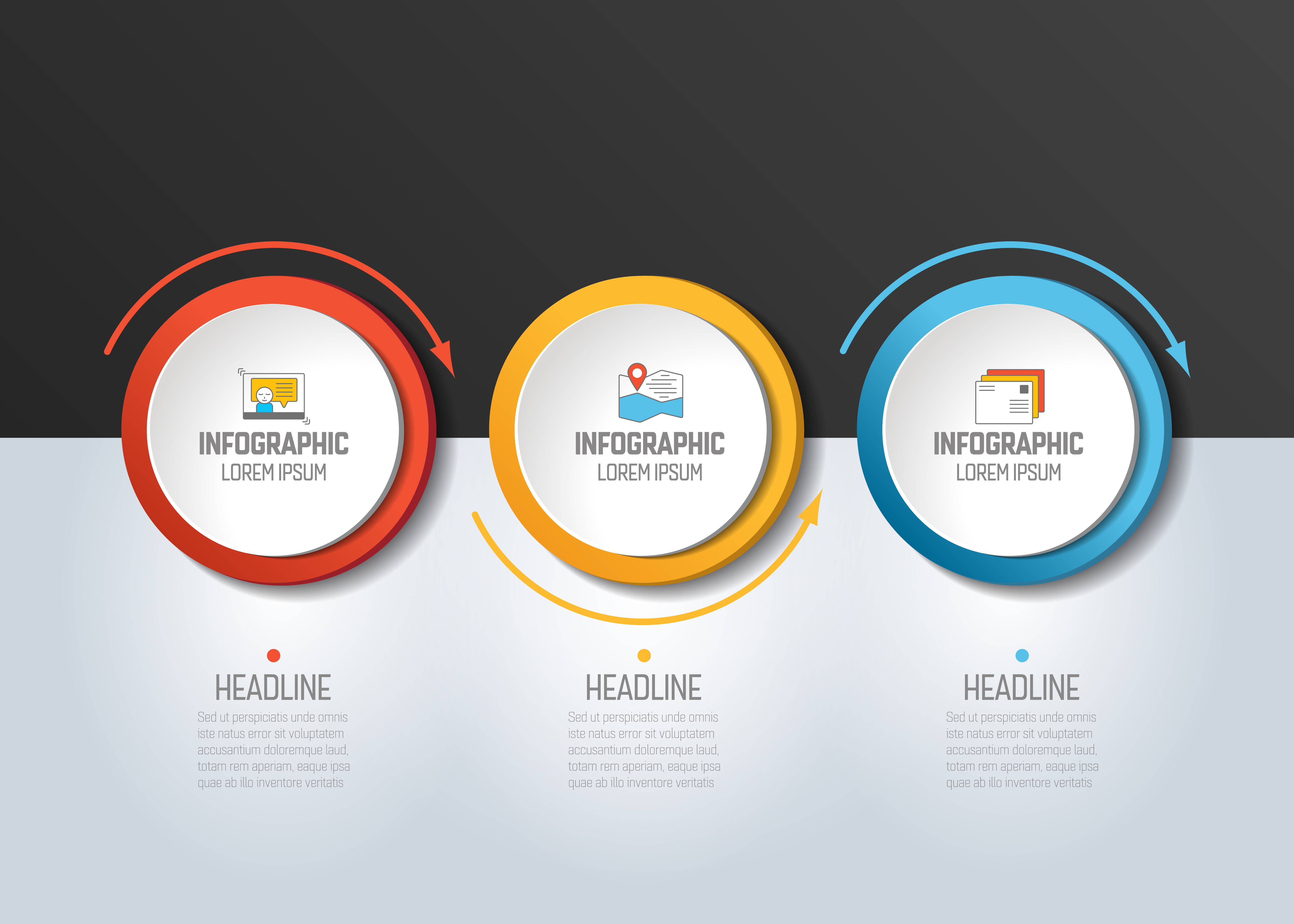 3 step Infographic, a Work Illustration by VectorAN