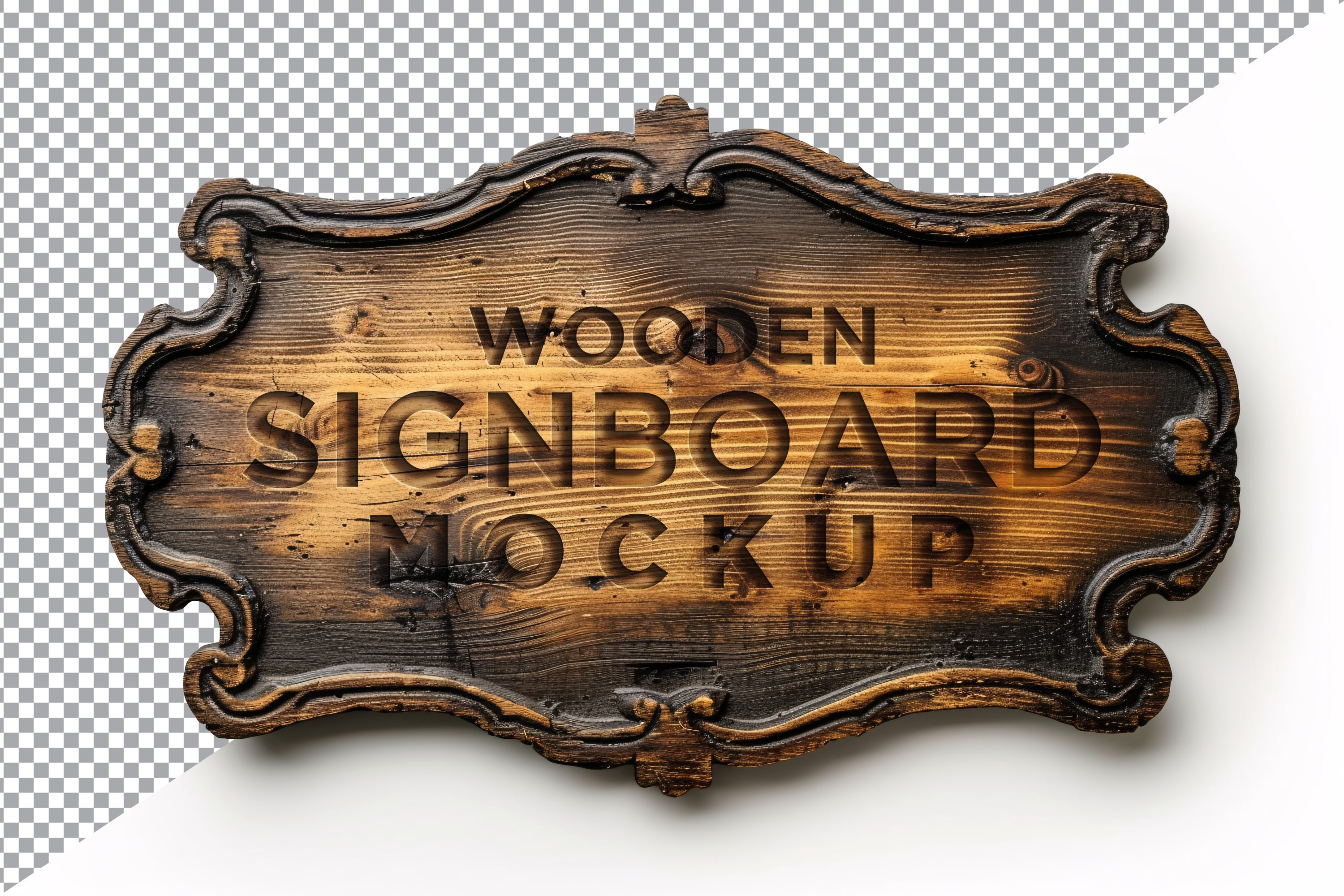 Vintage Wooden Signboard Mockup, an Advertising Mockup by shahsoft ...