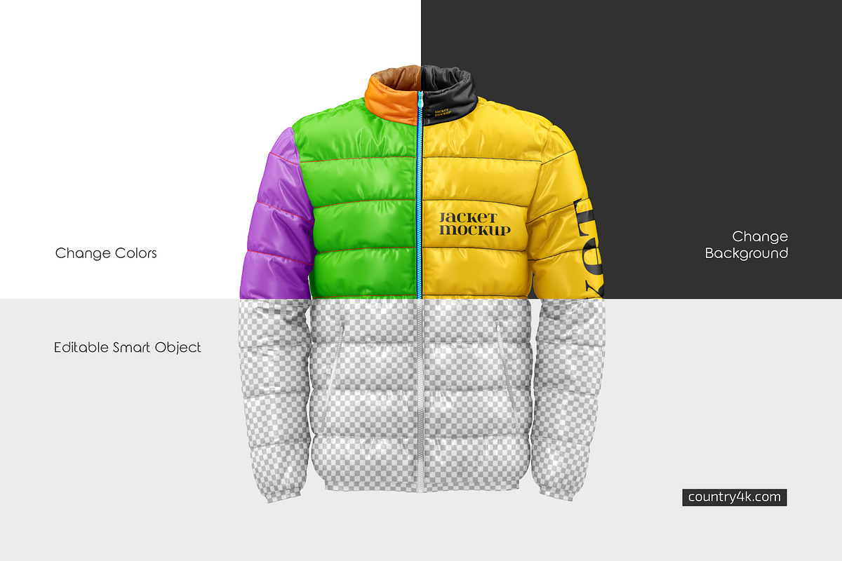 Down Jacket Mockup Set