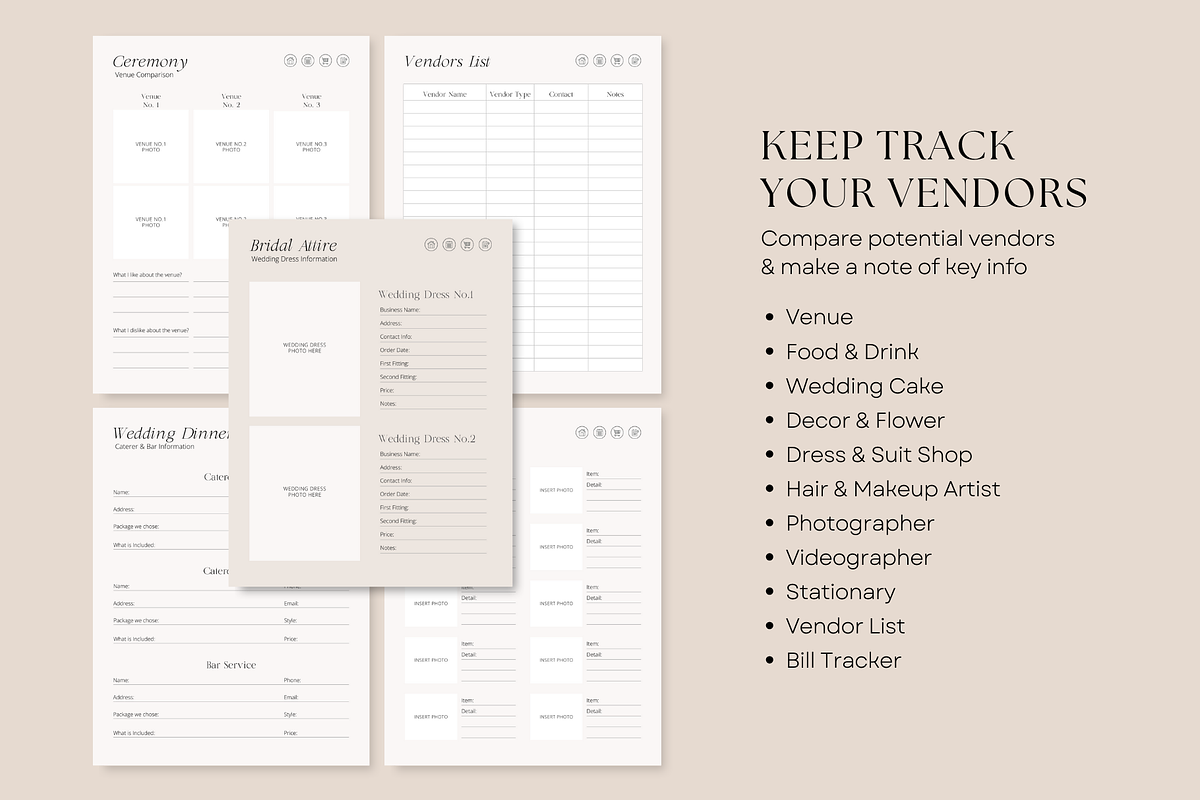 Digital Wedding Planner Bundle, a Magazine Template by ShopRShop ...