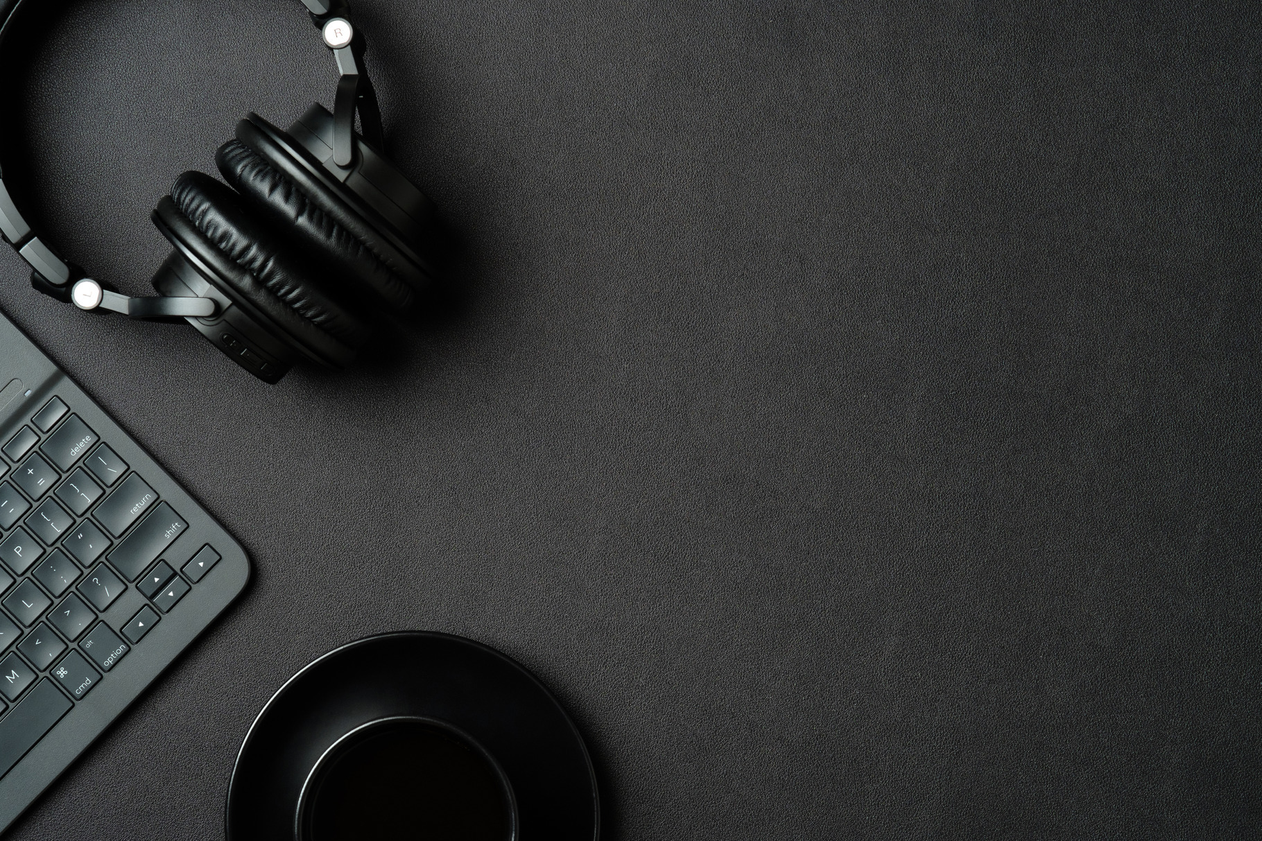 Top view modern office desk, a Technology Photo by photoguns