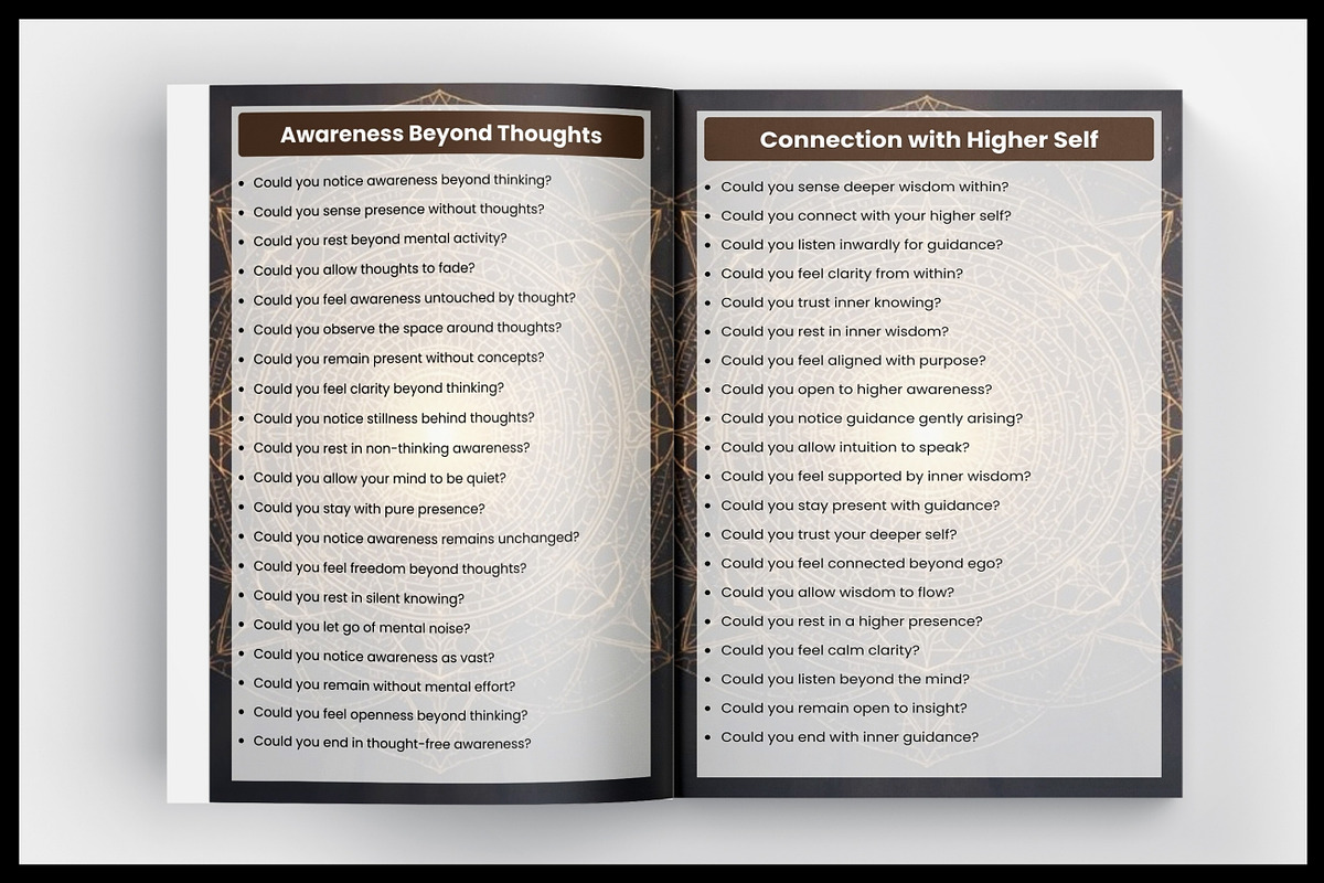 1000+ AI-Guided Meditation Prompts, a Stationery Template by Designmela01