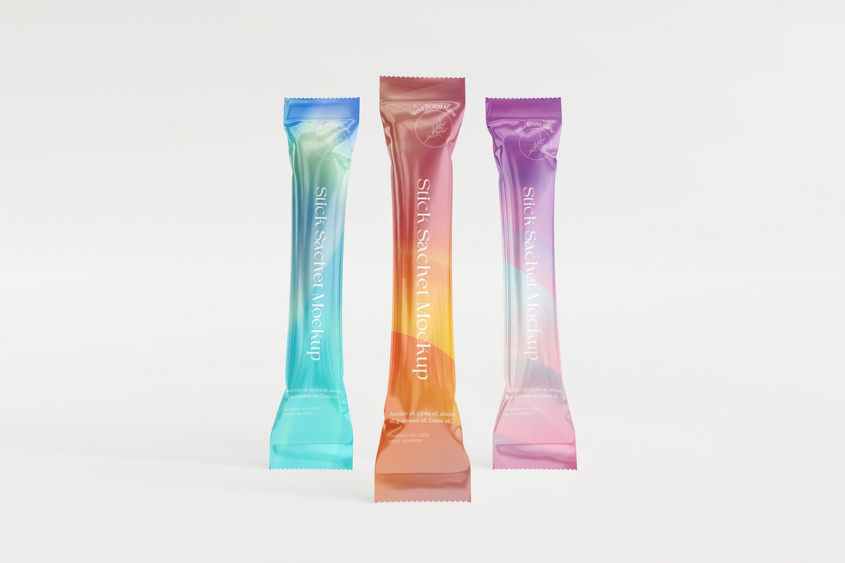 Stick Sachet Packaging Mockup, a Packaging Mockup by Momogi