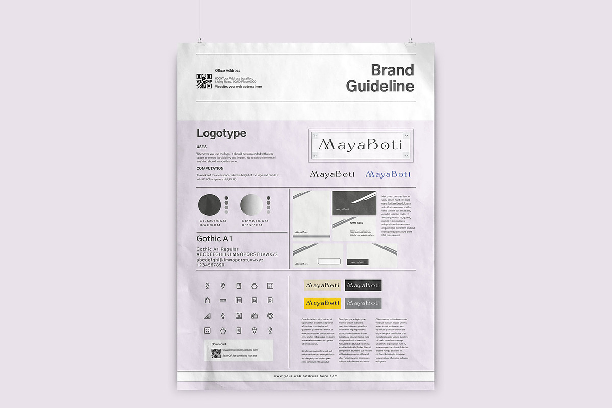 DIN A3 Brand Guideline poster Design