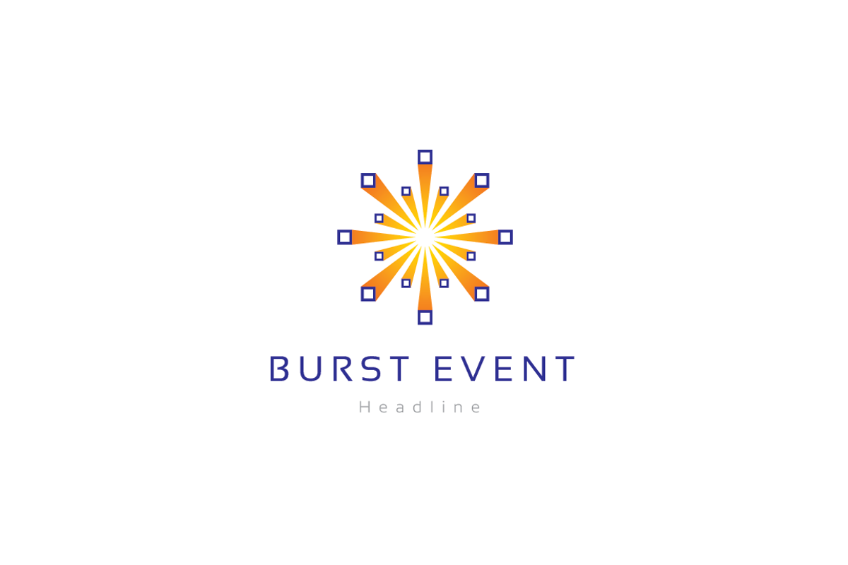 Burst event company logo., a Branding & Logo Template by Anton Akhmatov