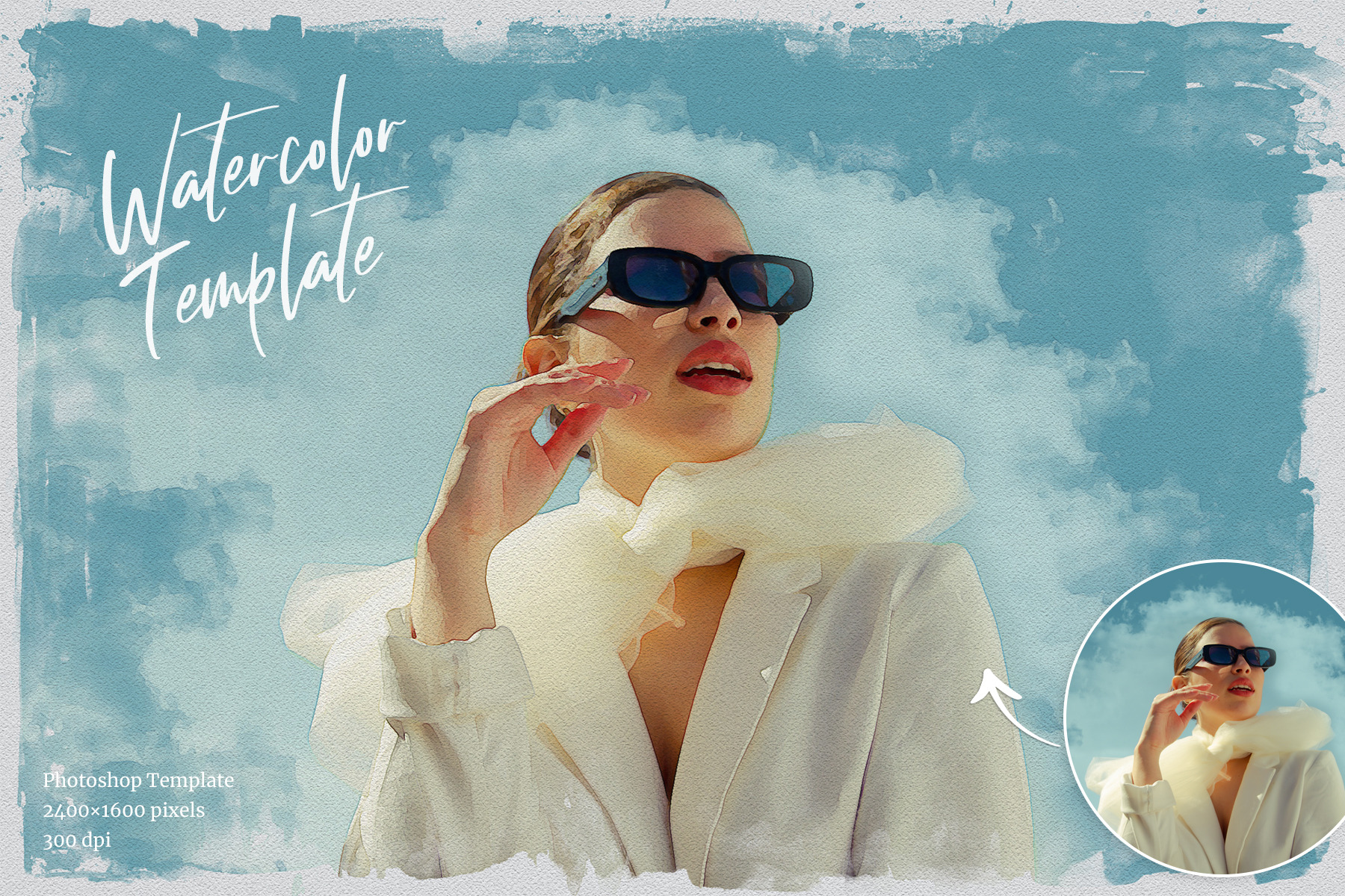 Watercolor from Photo Template, a Templates & Theme by Andrew Skoch Design