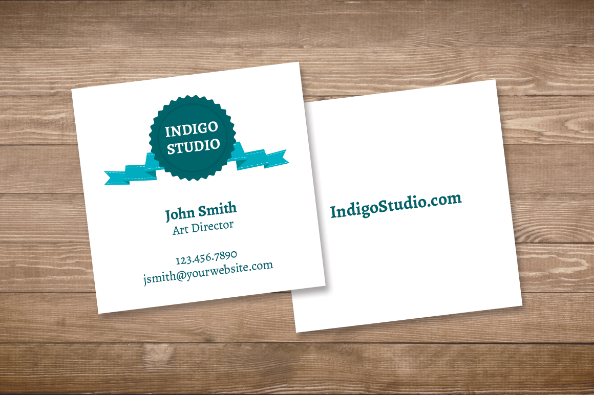 Square Business Card, a Business Card Template by creative sessions