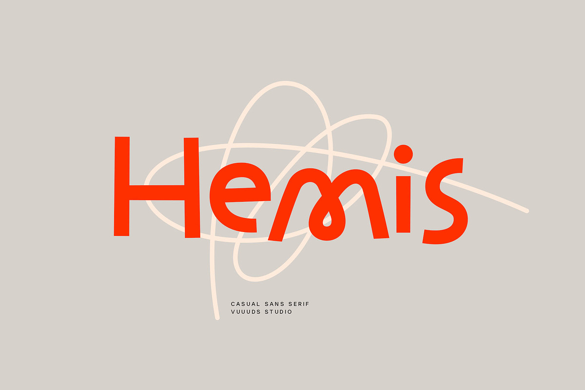 Hemis Font, a Sans Serif Font by vuuuds