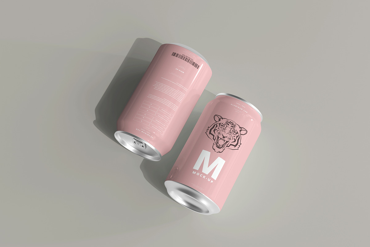 330ml Medium Size Can Mockup, a Packaging Mockup by pmvch