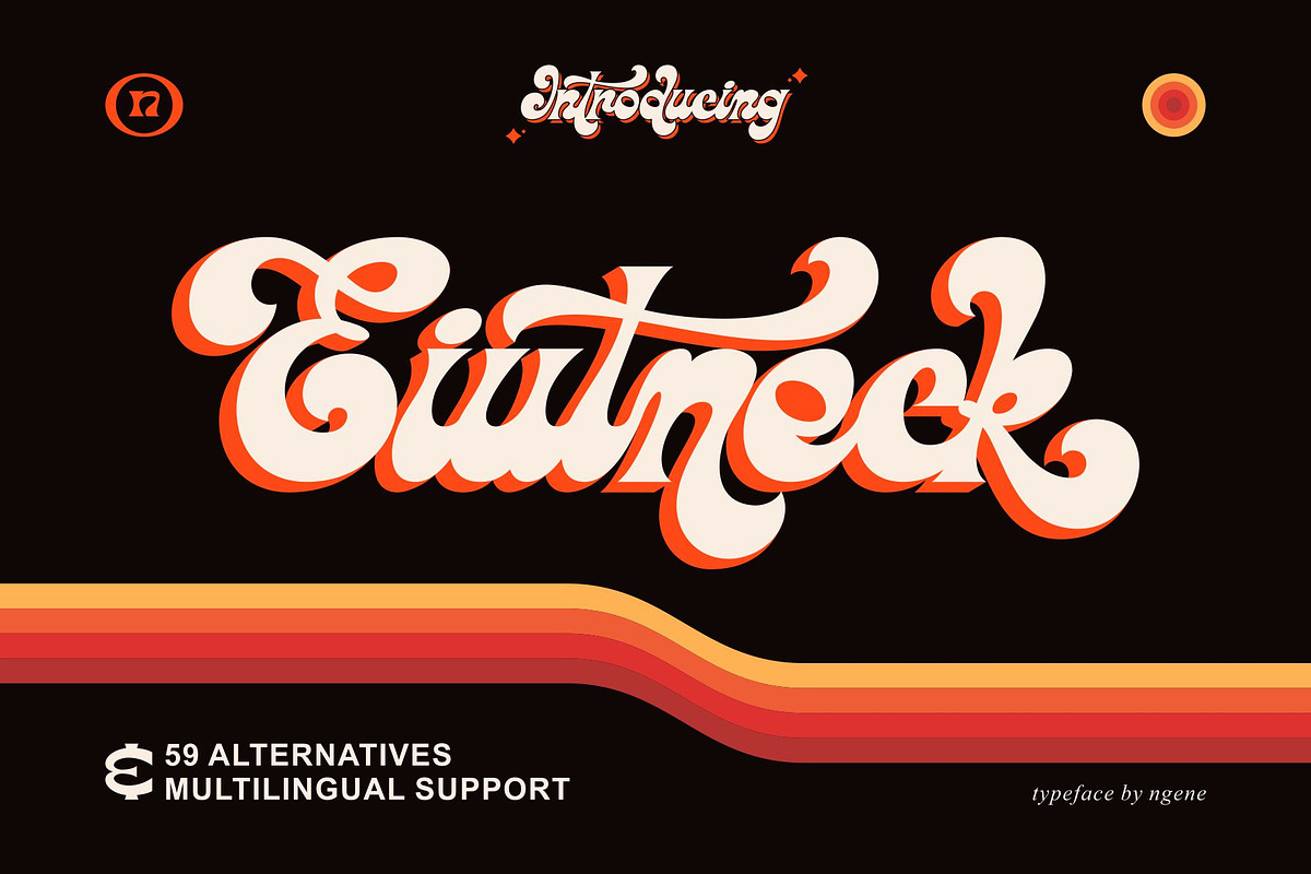 Eiutneck Script, a Script Font by ngene