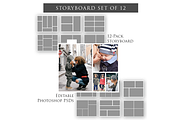 Storyboard Templates - Set of 12, a Magazine Template by ShalexDesigns