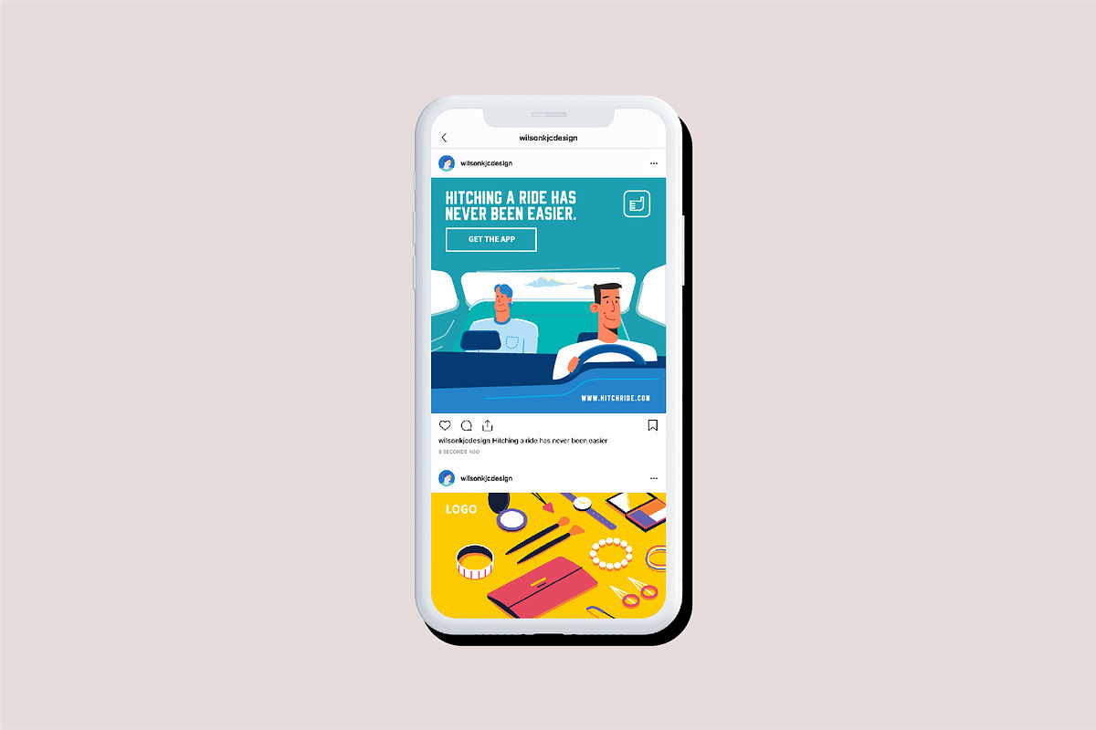Illustrated Social Media Pack, a Social Media Template by Wilsonkjc